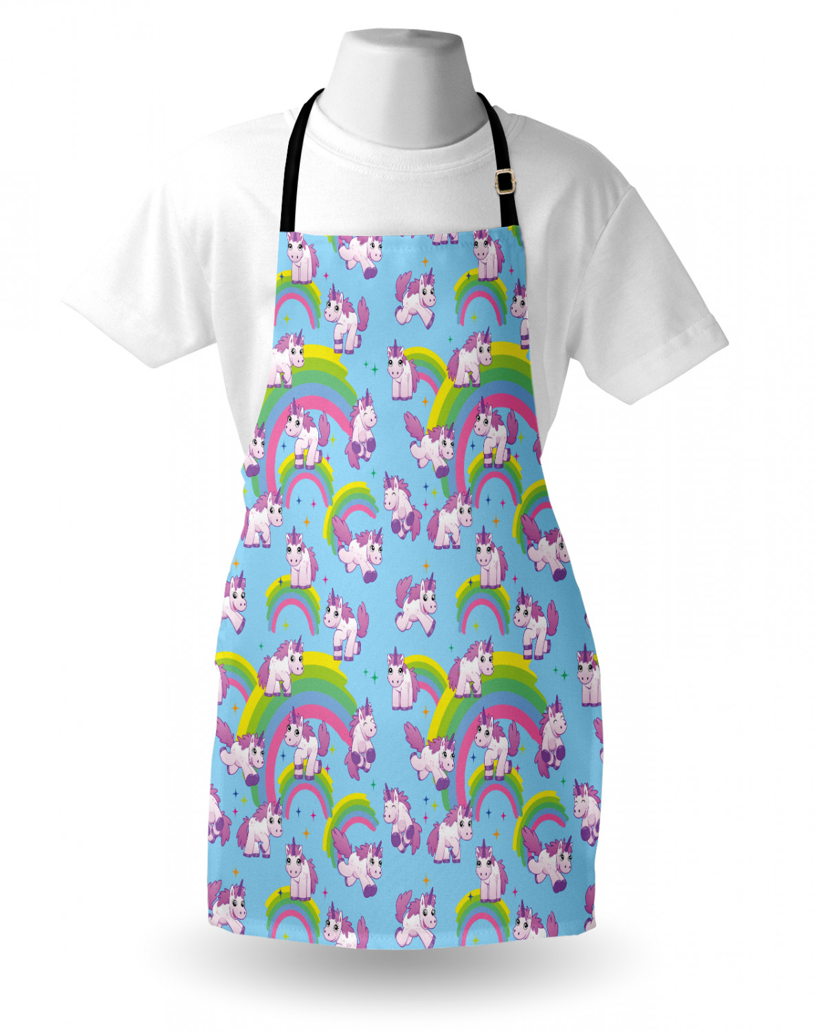 Nursery Unicorn Apron Unisex Kitchen Bib with Adjustable Neck Cooking ...