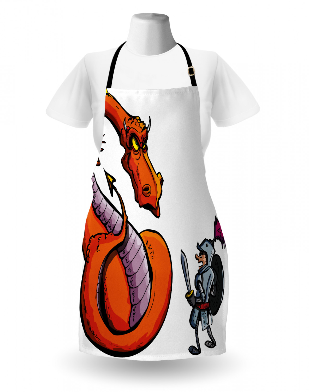 Dragon Apron Unisex Kitchen Bib with Adjustable Neck Cooking Ambesonne ...