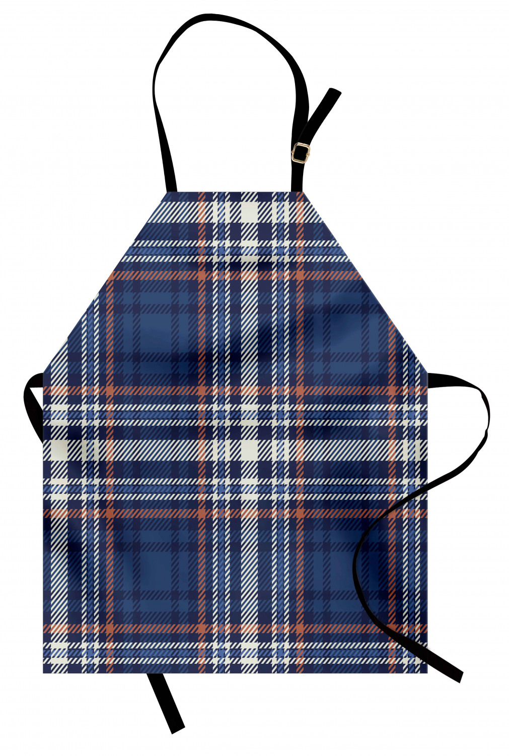 Checkered Apron Unisex Kitchen Bib with Adjustable Neck Cooking Baking ...