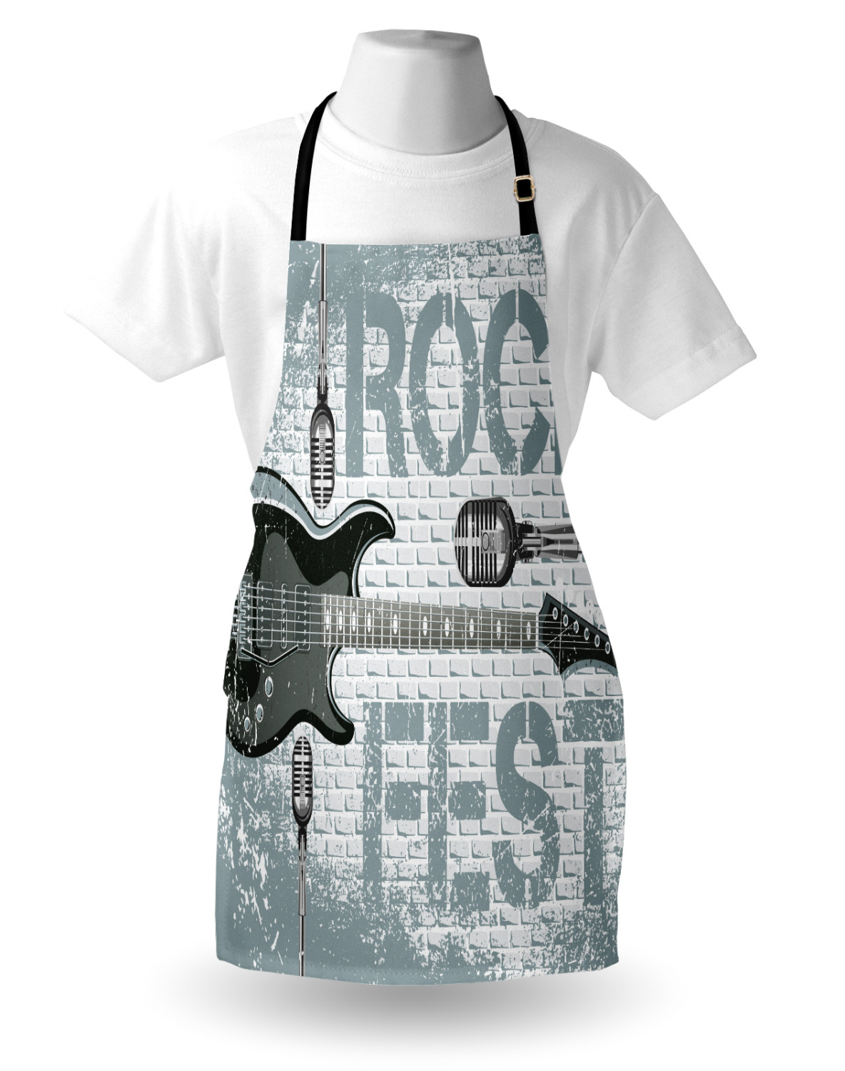 Rock Guitar Apron Unisex Kitchen Bib with Adjustable Neck Cooking ...
