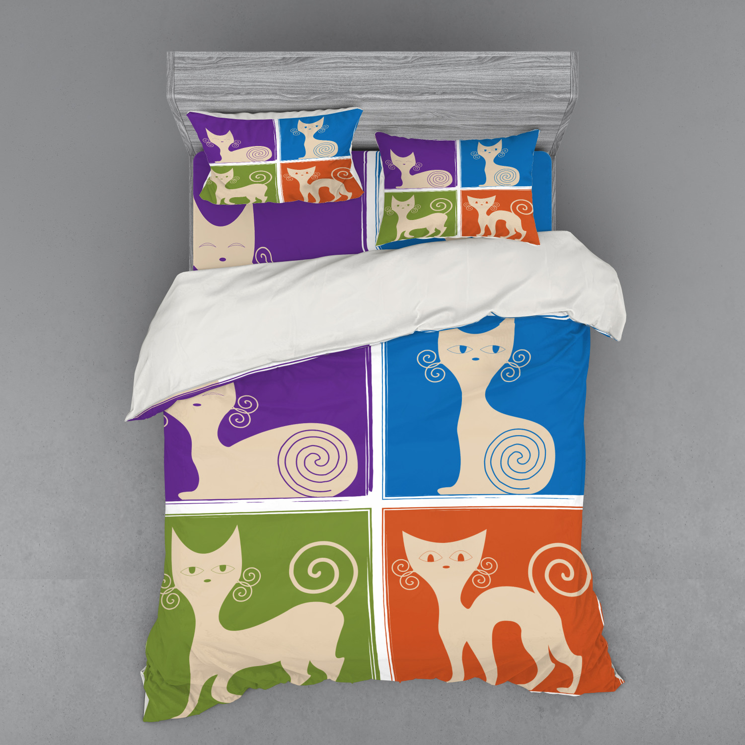 Ambesonne Funny Bedding Set Duvet Cover Sham Fitted Sheet in 3 Sizes | eBay