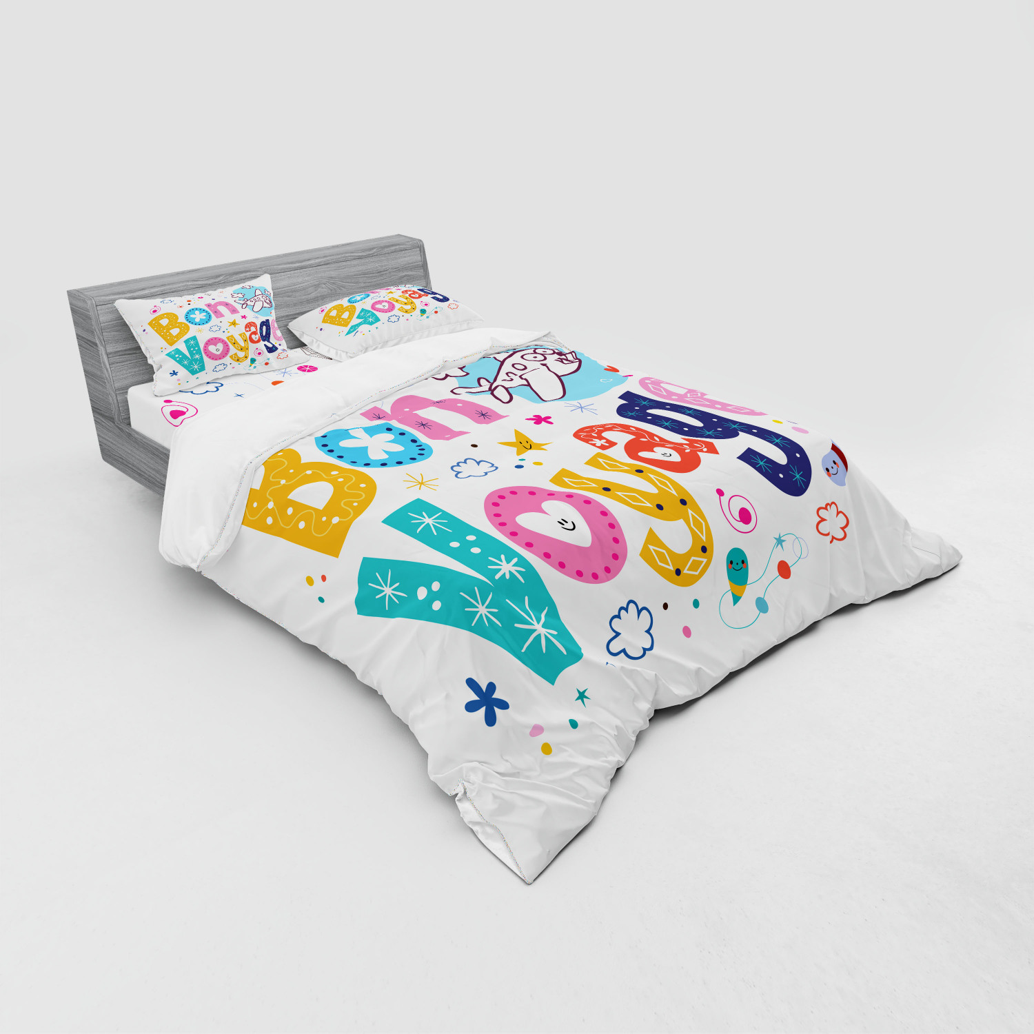 Ambesonne Funny Bedding Set Duvet Cover Sham Fitted Sheet in 3 Sizes | eBay