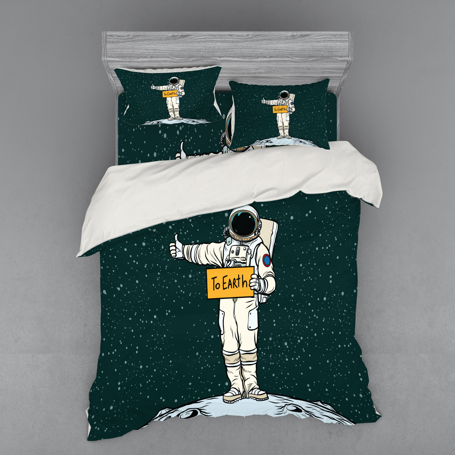 Ambesonne Funny Bedding Set Duvet Cover Sham Fitted Sheet in 3 Sizes | eBay