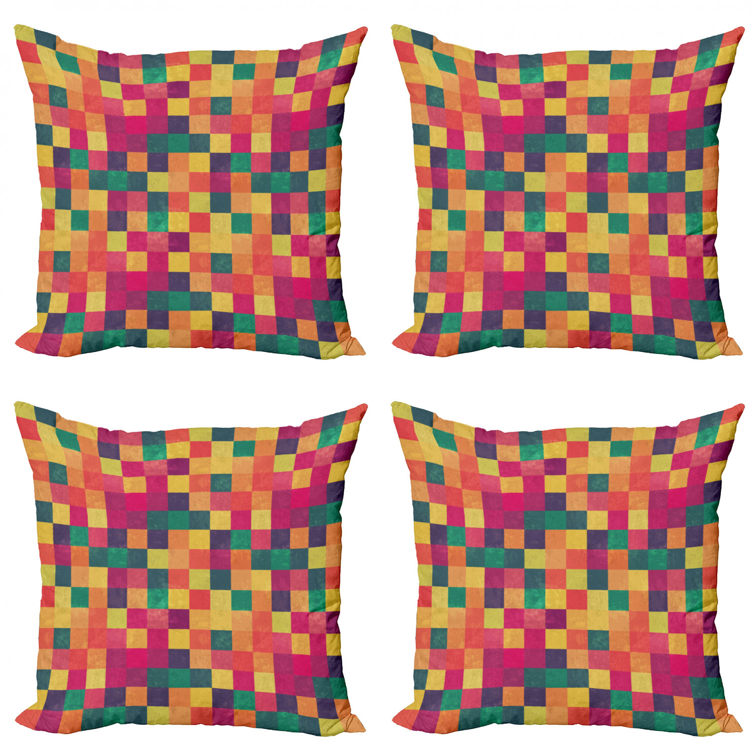 Ambesonne Abstract Pattern Cushion Cover Set of 4 for Couch and Bed in ...