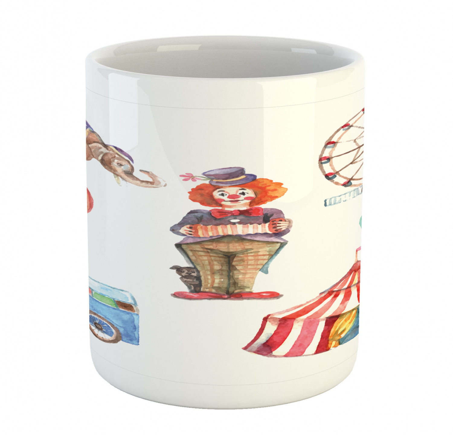 Ambesonne Colorful View Ceramic Coffee Mug Cup for Water Tea Drinks, 11 ...