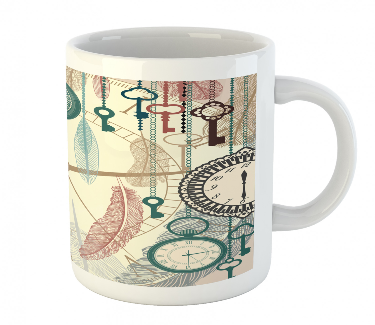 Ambesonne Colorful View Ceramic Coffee Mug Cup for Water Tea Drinks, 11 ...