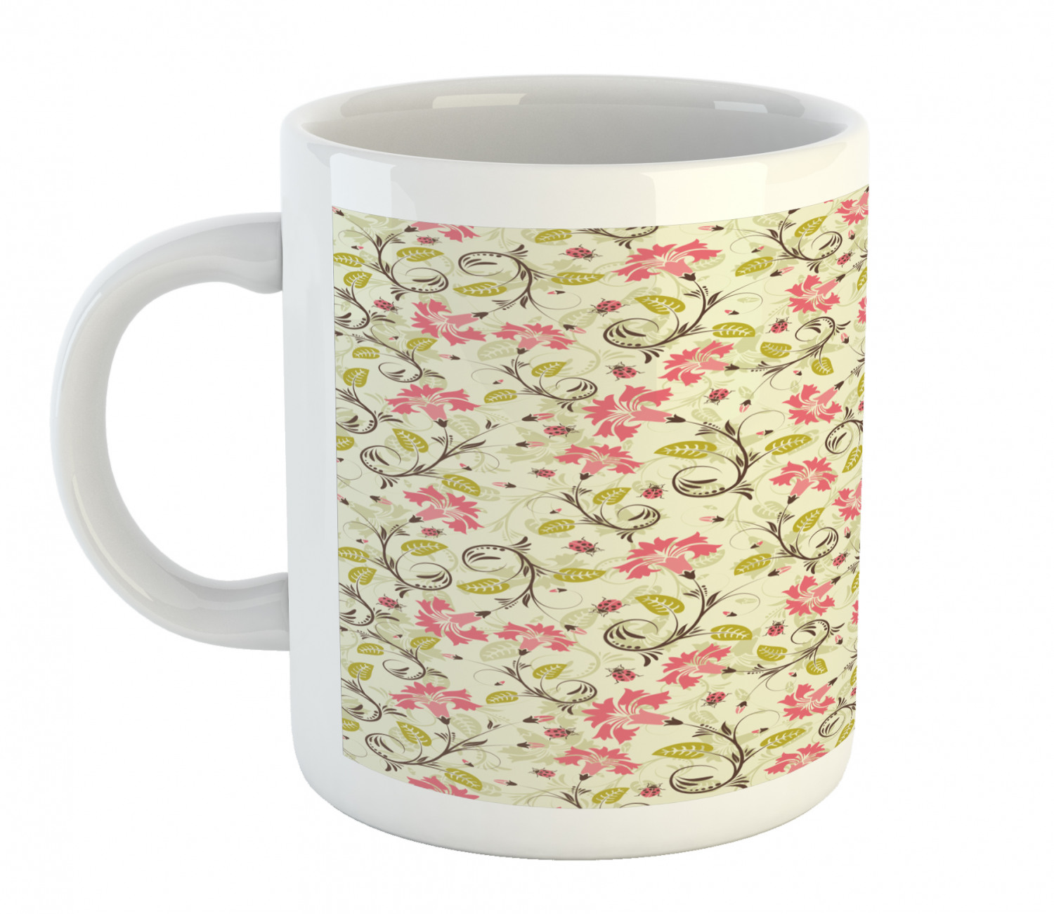 Floral Spring Ceramic Coffee Mug Cup for Water Tea Drinks, 11 oz | eBay