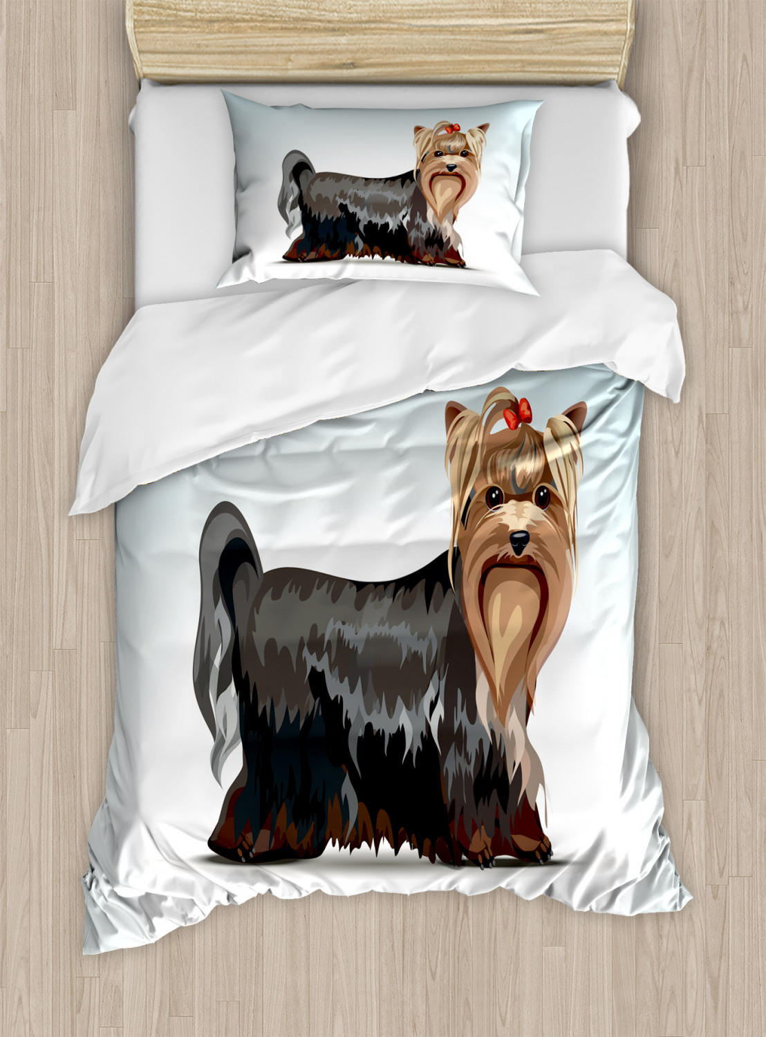 Yorkie Duvet Cover Set Twin Queen King Sizes with Pillow Shams ...