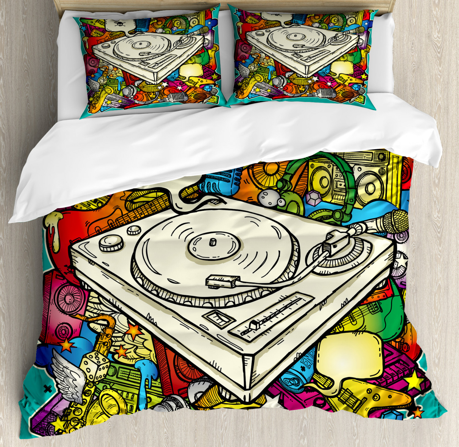 Urban Graffiti Duvet Cover Set Twin Queen King Sizes with Pillow Shams ...
