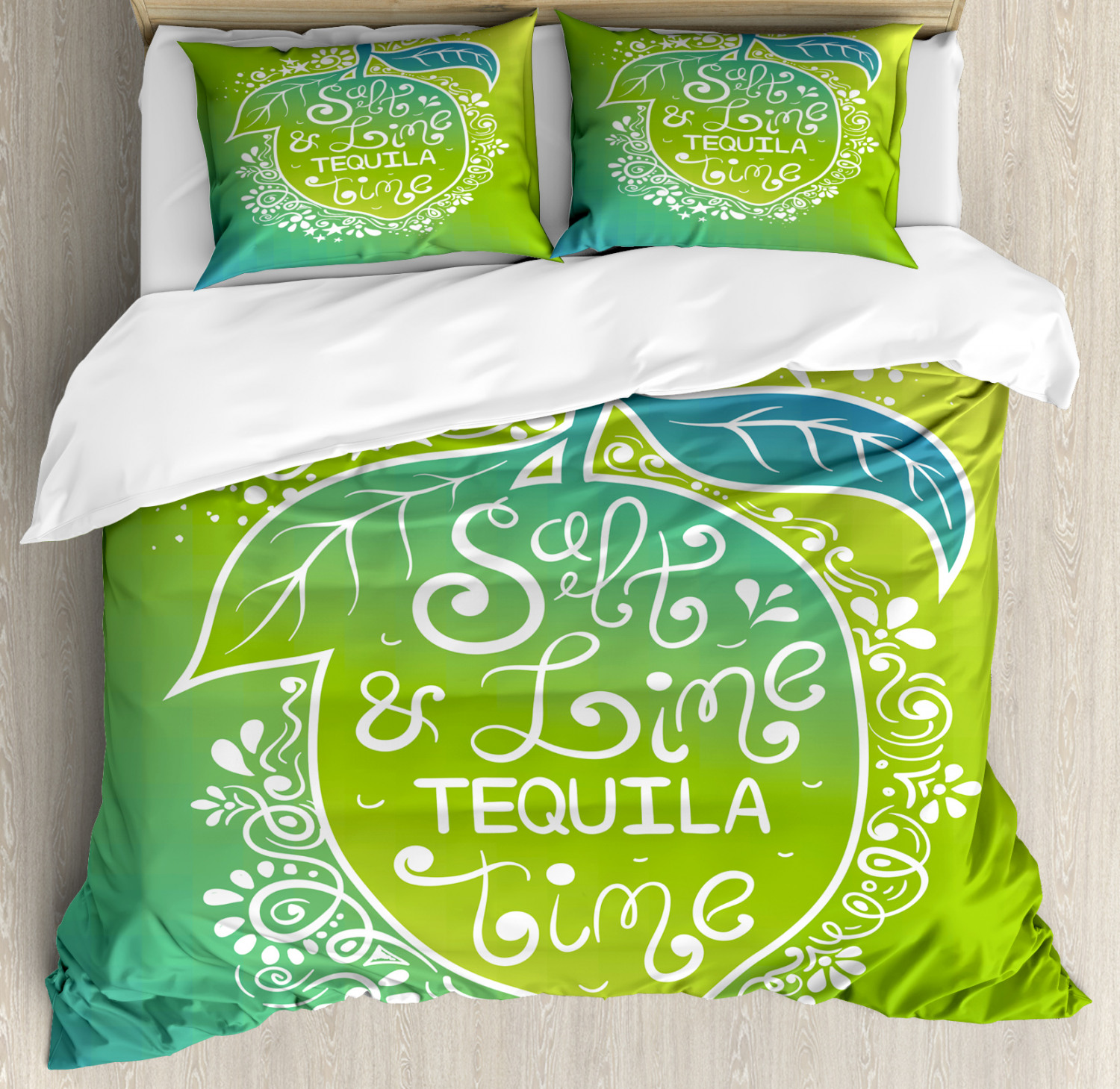 Tequila Bettw sche Set Vibrant Ombre Text Auf Der Zitrone EBay