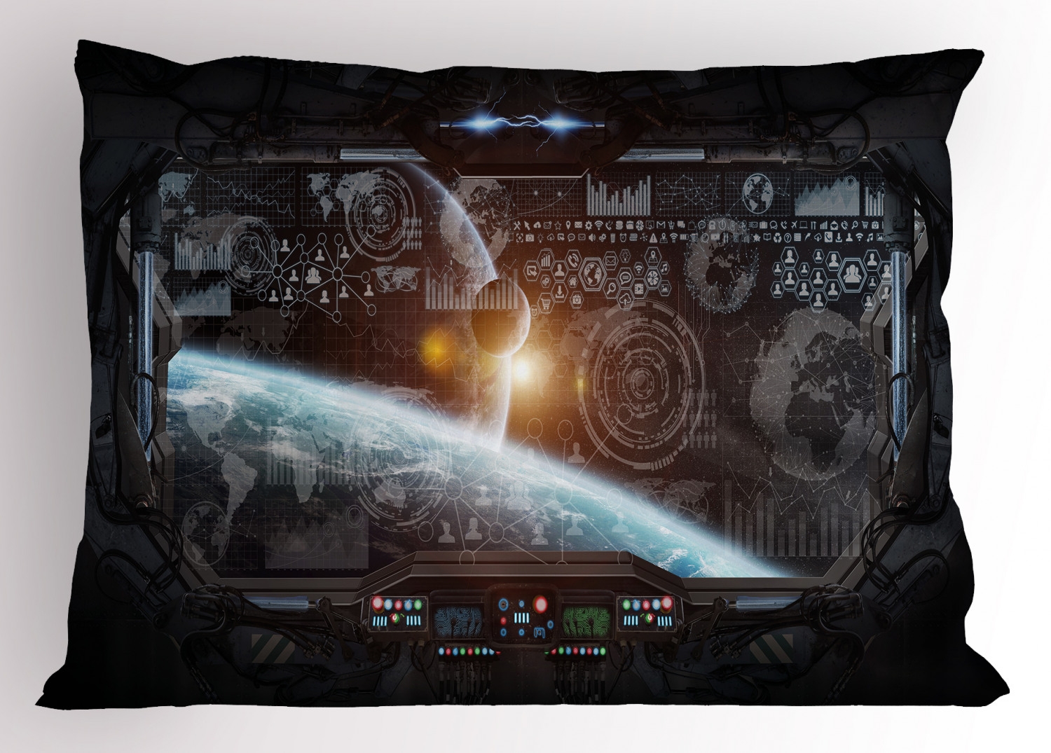 Outer Space Pillow Sham Decorative Pillowcase 3 Sizes for Bedroom Decor ...