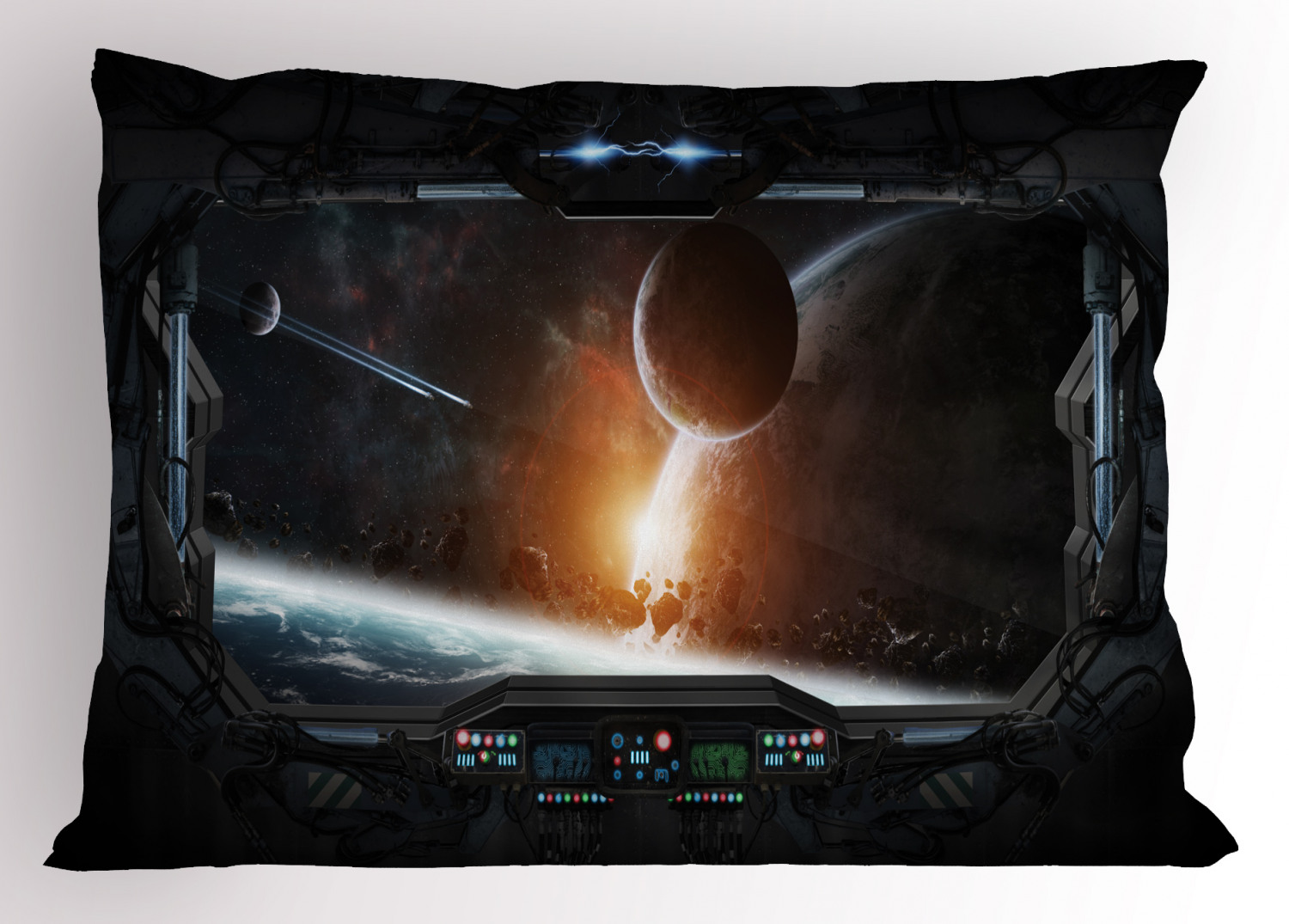 Outer Space Pillow Sham Decorative Pillowcase 3 Sizes for Bedroom Decor ...