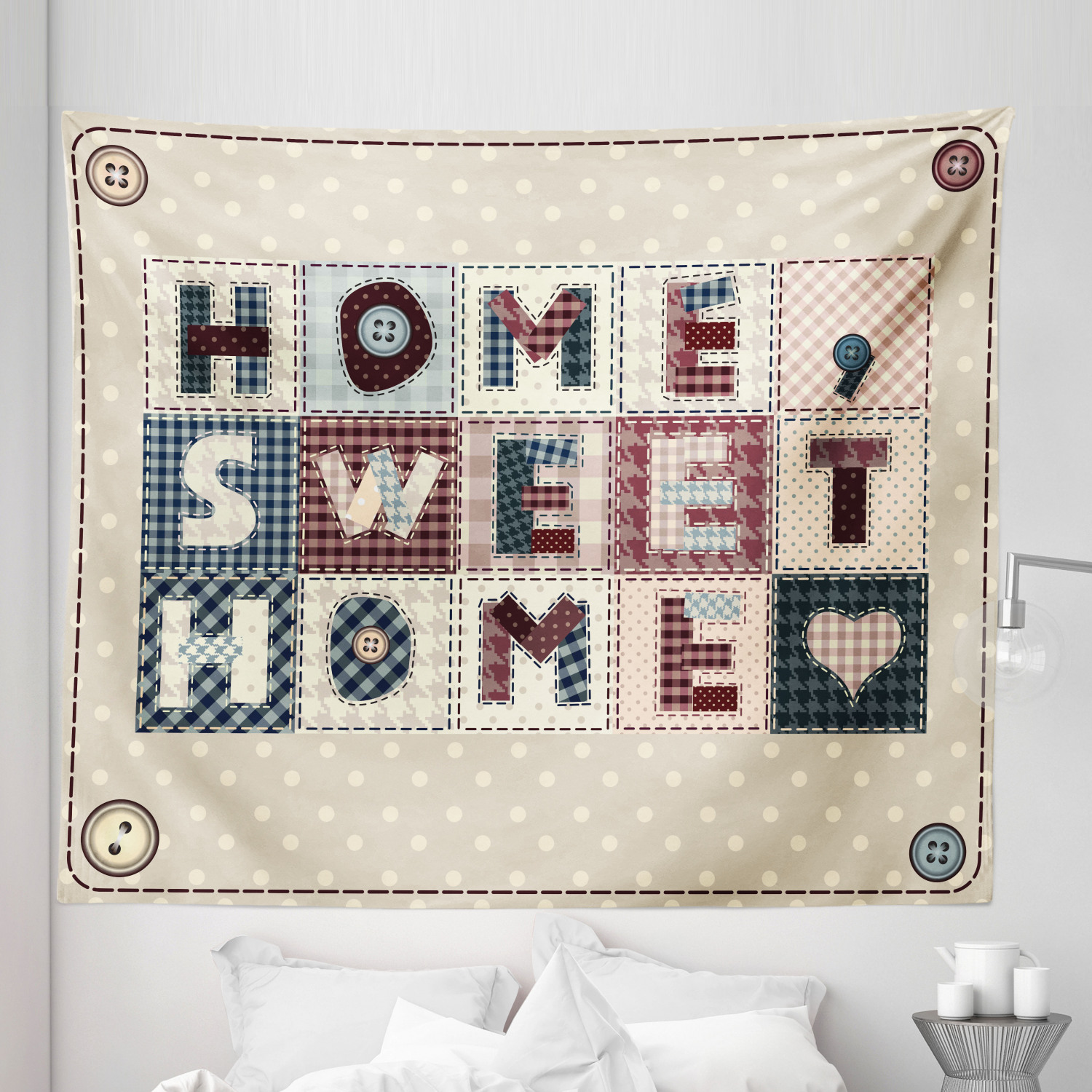 Ambesonne Typography Microfiber Tapestry Wall Hanging Decor in 5 Sizes ...