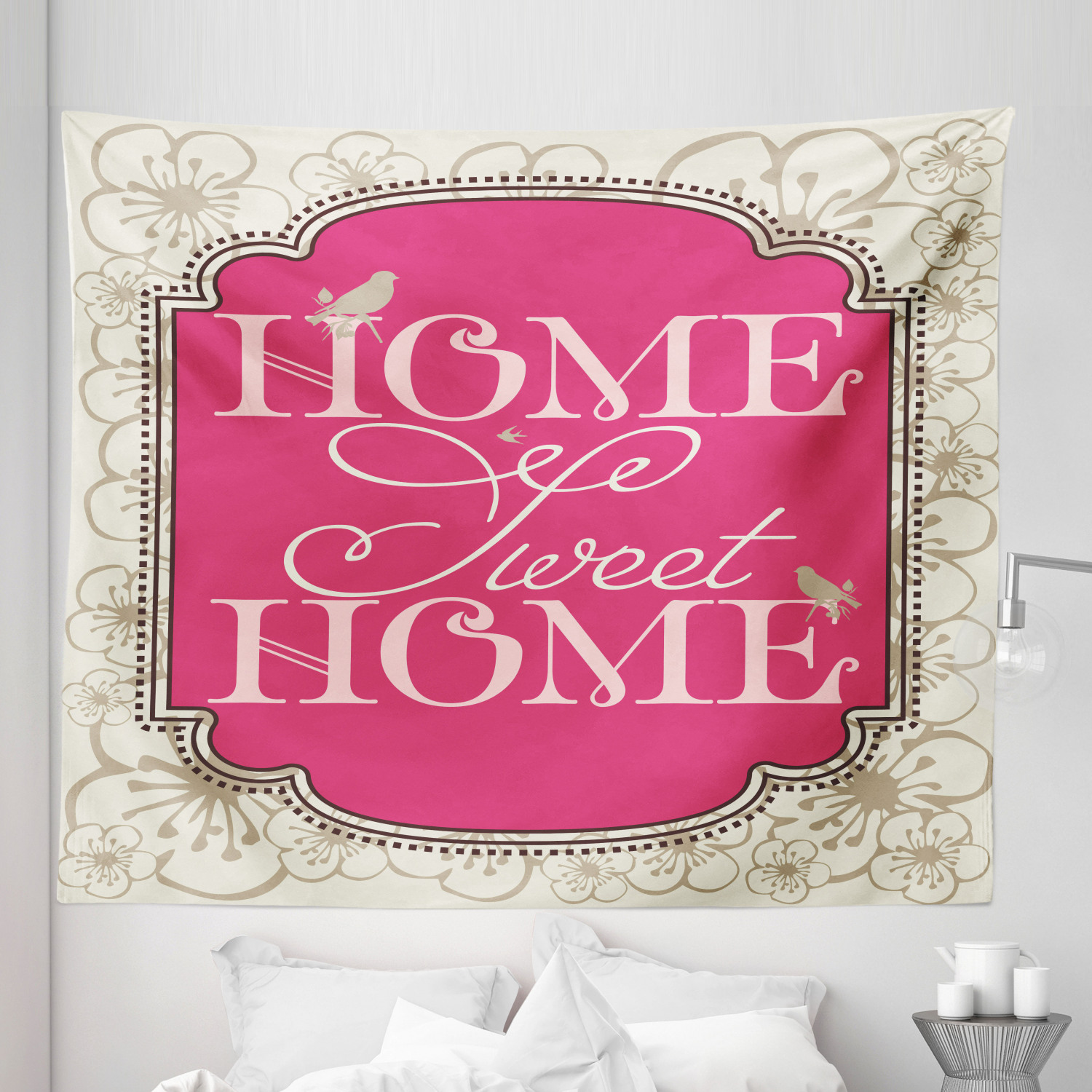 Ambesonne Typography Microfiber Tapestry Wall Hanging Decor in 5 Sizes ...