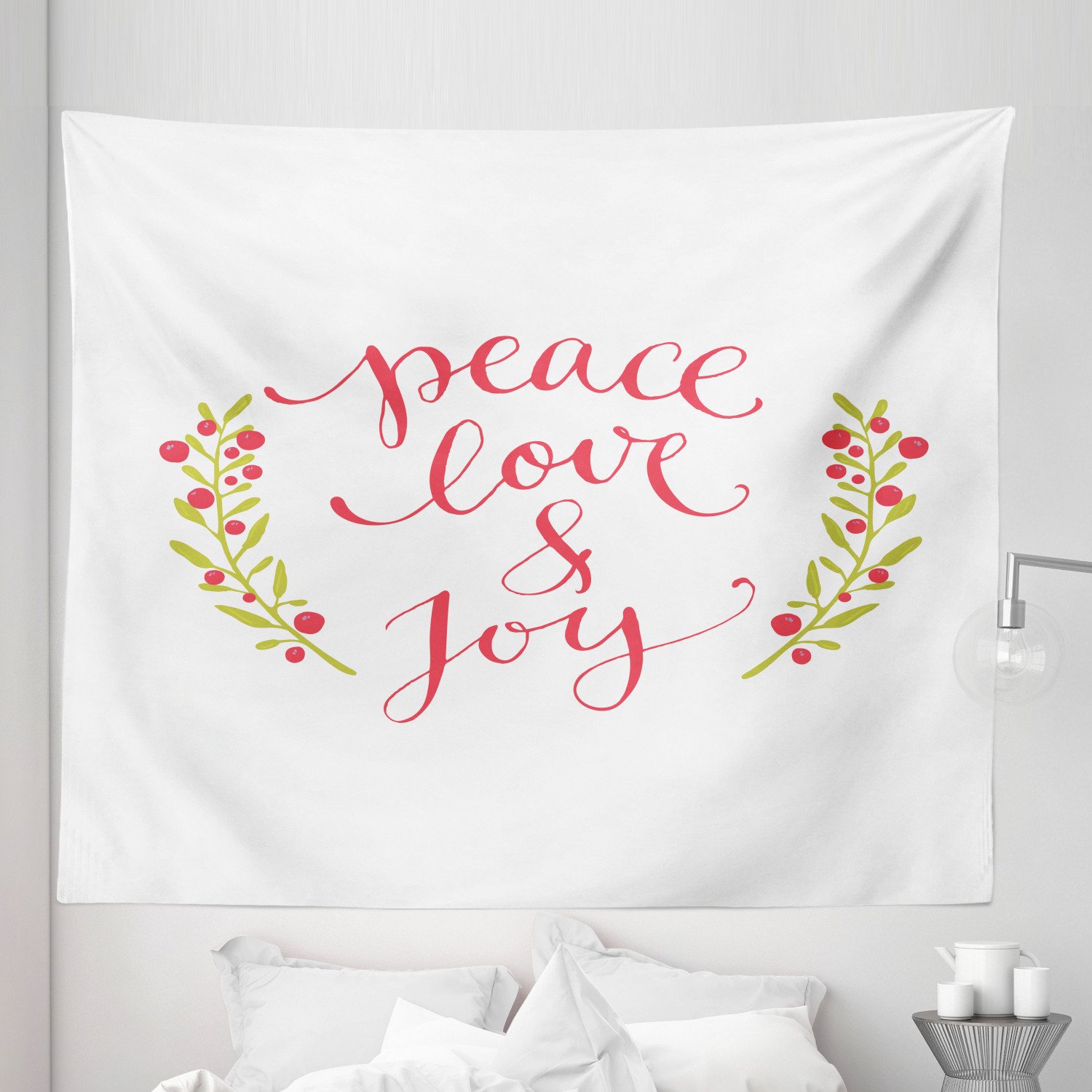 Ambesonne Typography Microfiber Tapestry Wall Hanging Decor in 5 Sizes ...